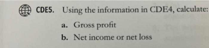 Solved Calculate Net Sales CDE4. From the following, | Chegg.com