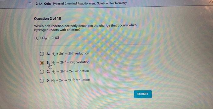 Solved which half reaction correctly describes the change | Chegg.com