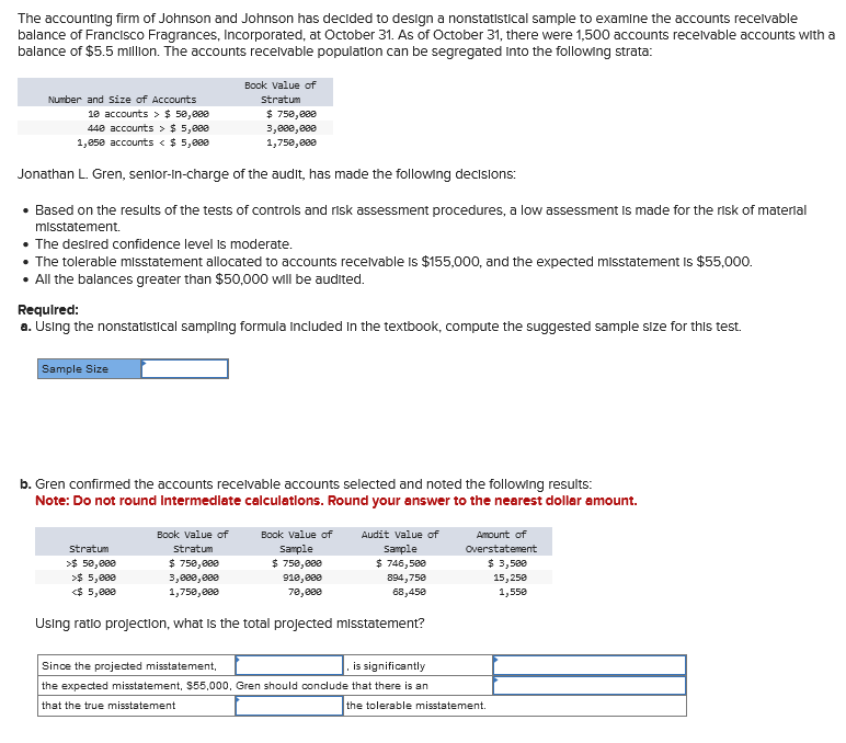 Solved The accounting firm of Johnson and Johnson has | Chegg.com