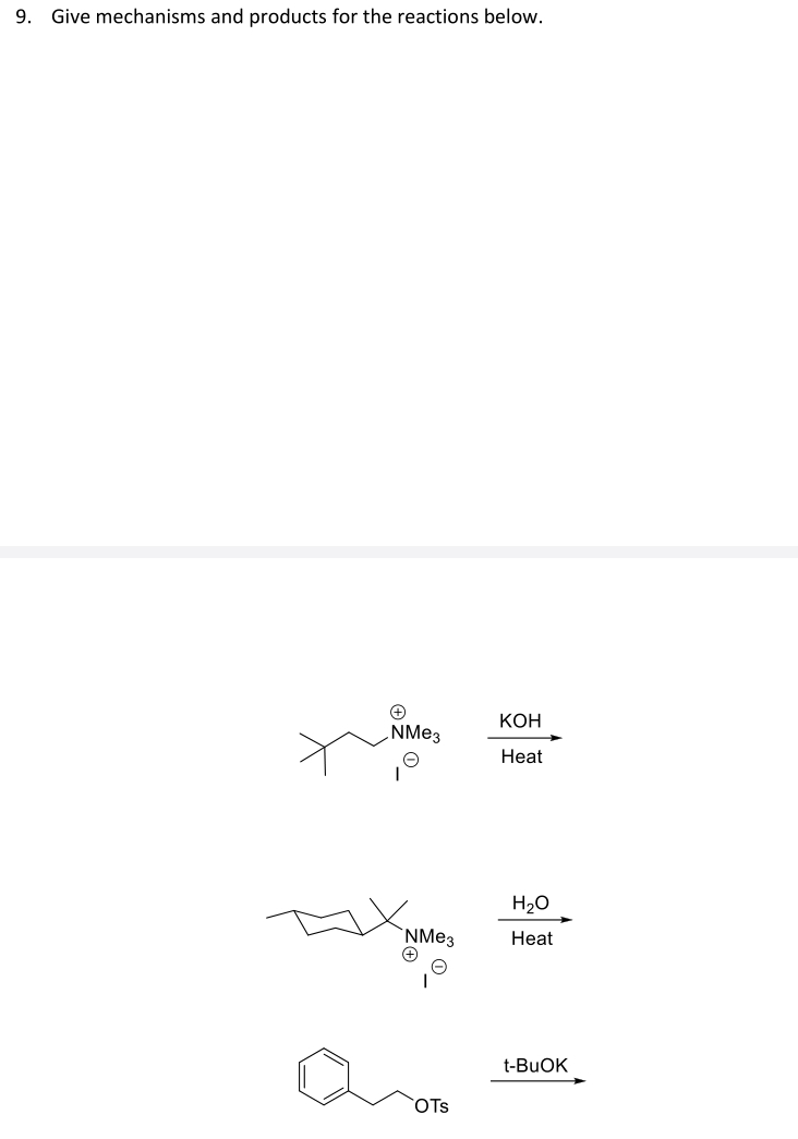 Solved Give mechanisms and products for the reactions below. | Chegg.com