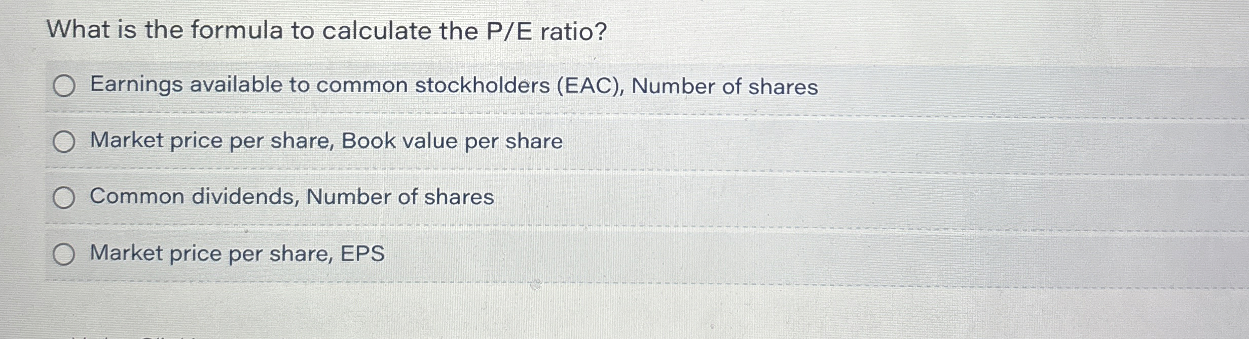 High Quality SOLUTION What is the formula to calculate the PE | Chegg.com