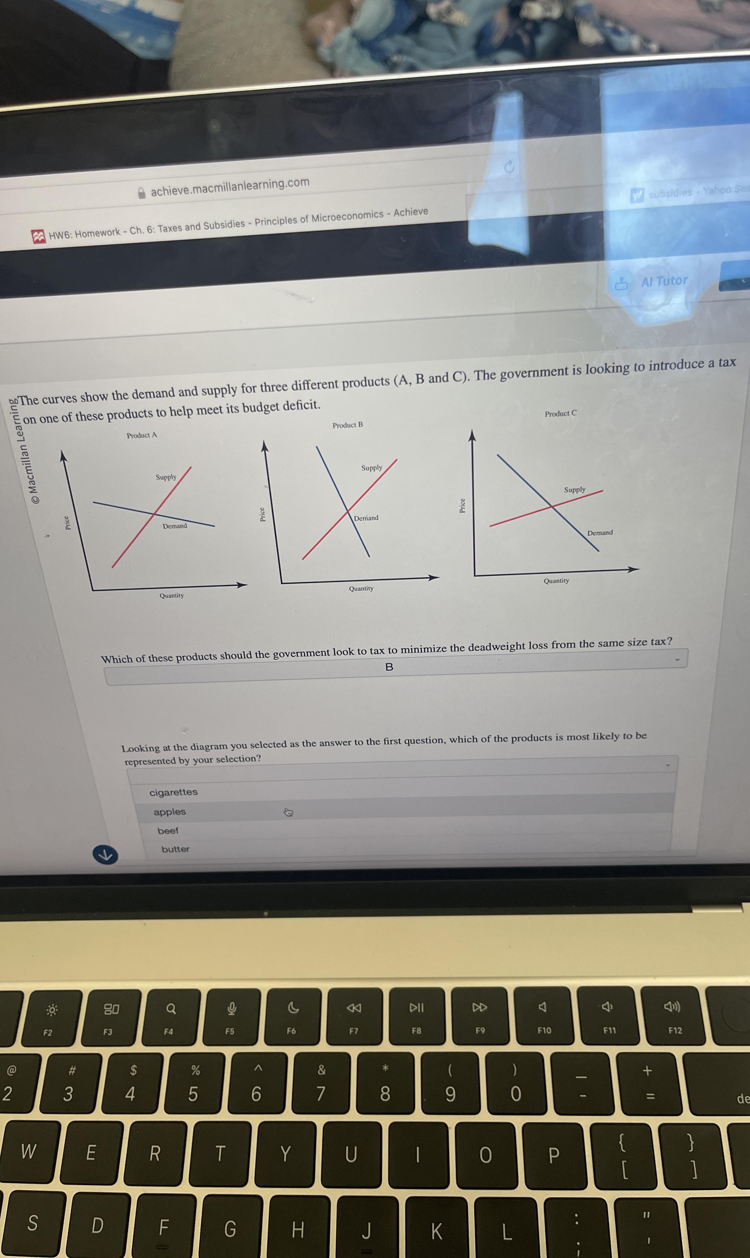 Solved oO The curves show the demand and supply for three | Chegg.com