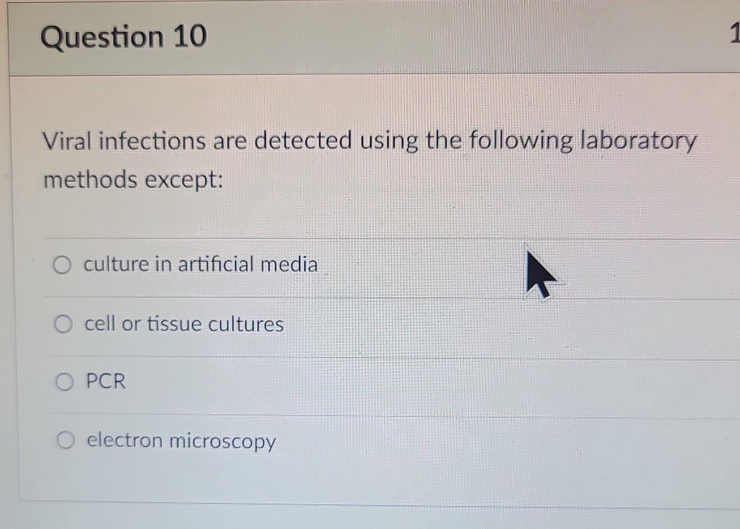 Solved Viral infections are detected using the following | Chegg.com