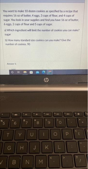 Solved You want to make 10 dozen cookies as specified by a | Chegg.com