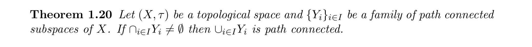 Solved Theorem 1.20 ﻿Let (x,τ) ﻿be a topological space and | Chegg.com