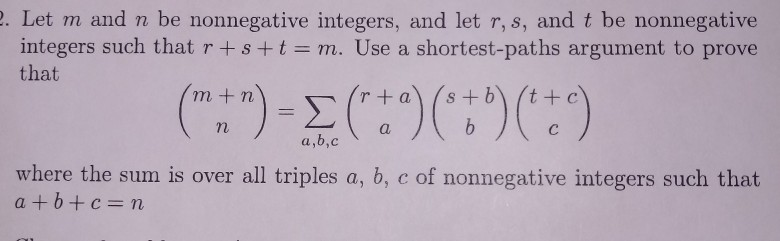 Solved . Let m and n be nonnegative integers, and let r, s, | Chegg.com
