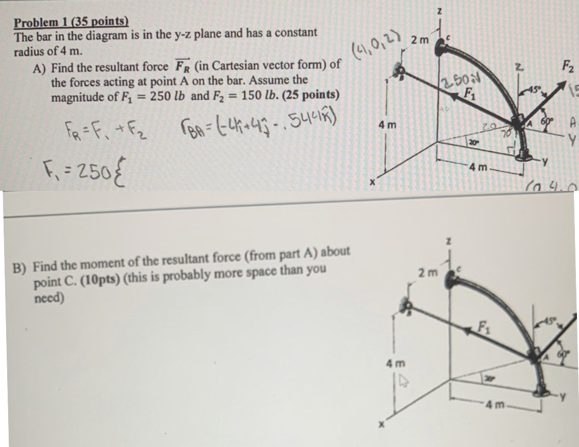 Solved Problem 1 ( 35 ﻿points)The bar in the diagram is in | Chegg.com