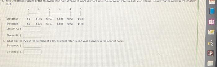 Solved cent. Stream A Stream B Stream A: 5 Stream B: 5 b. | Chegg.com