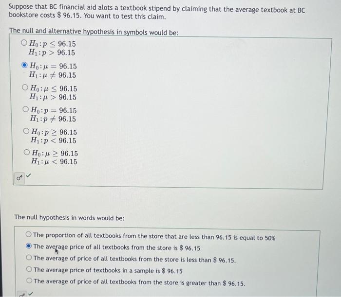 Solved The null hypothesis in words would be: The proportion | Chegg.com