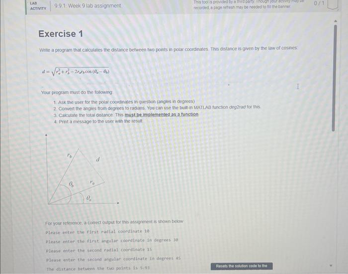 Solved Write A Program That Calculates The Distance Between 