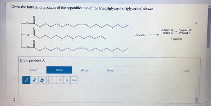 Solved Draw the fatty acid products of the saponification of | Chegg.com