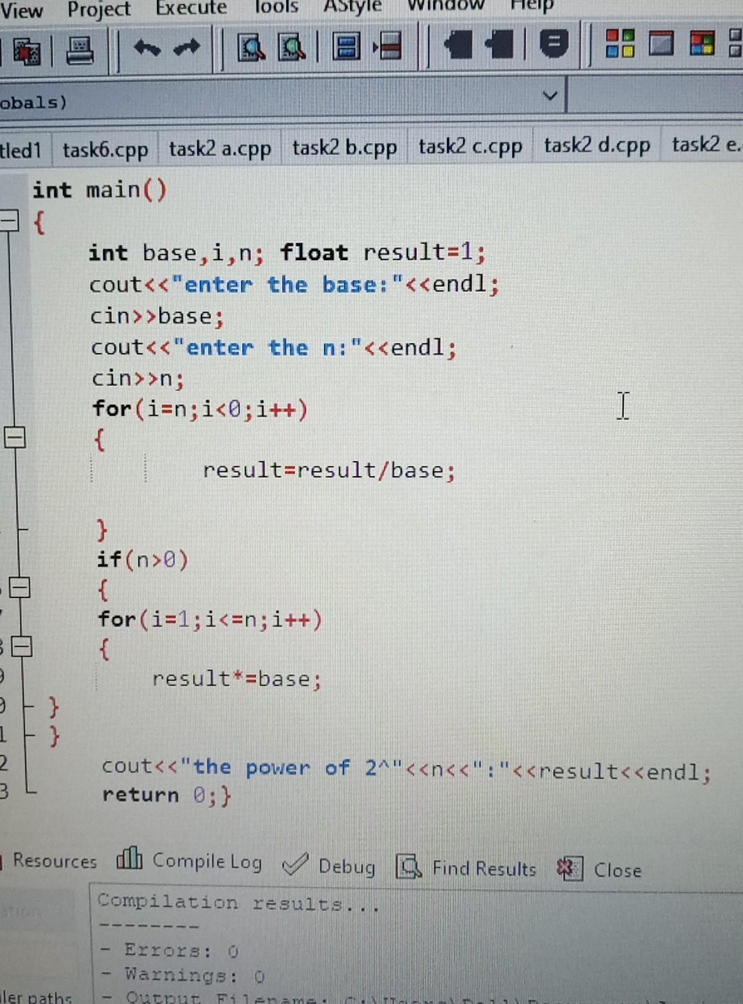 Solved View Project Execute Tools Astyle DO obals) tled1 | Chegg.com