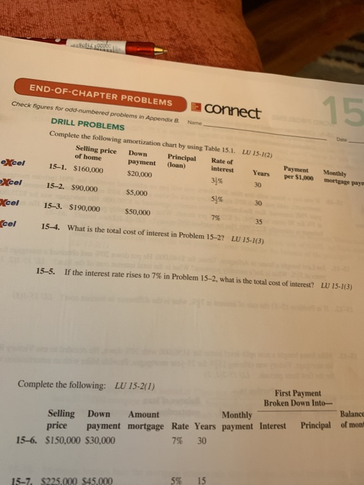 Solved END-OF-CHAPTER PROBLEMS connect Check figures for odd | Chegg.com