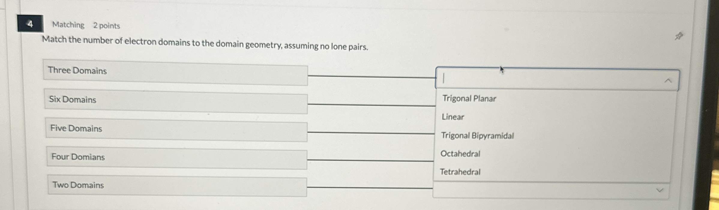 High Quality SOLUTION 4Matching2 ﻿pointsMatch the number of electron | Chegg.com