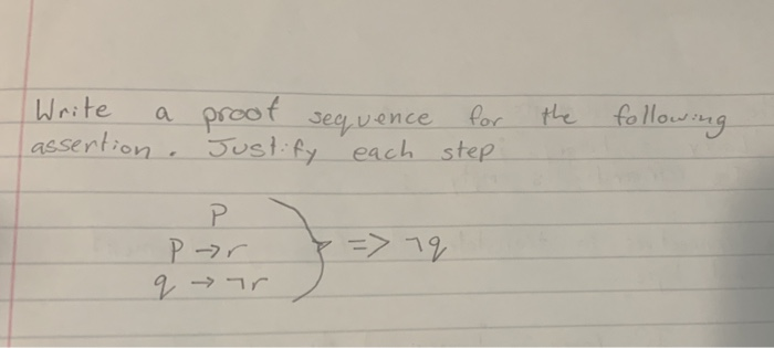 Solved а a Write proof sequence for assertion. Justify each | Chegg.com
