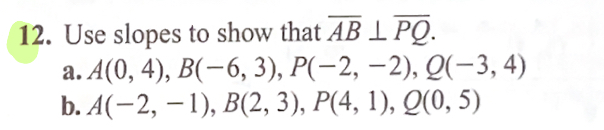 Solved Use slopes to show that |)??bar | Chegg.com