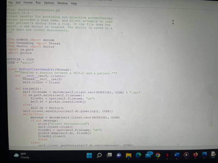 modify the doctor application discussed in this | Chegg.com