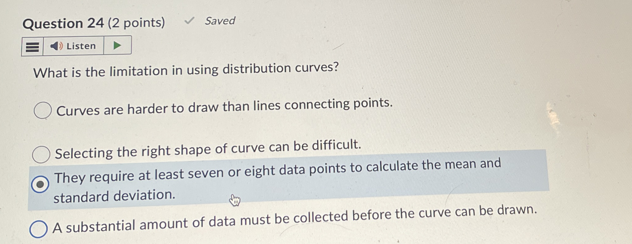 Solved Question 24 (2 ﻿points)EWhat is the limitation in | Chegg.com