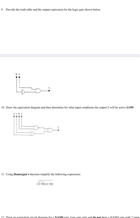 Solved 9. Provide the truth table and the output expression | Chegg.com
