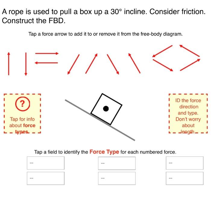 Solved A rope is used to pull a box up a 30∘ incline. | Chegg.com
