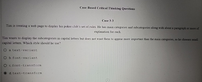 Solved Case-Based Critical Thinking QuestionsCase 3-3Tim is | Chegg.com