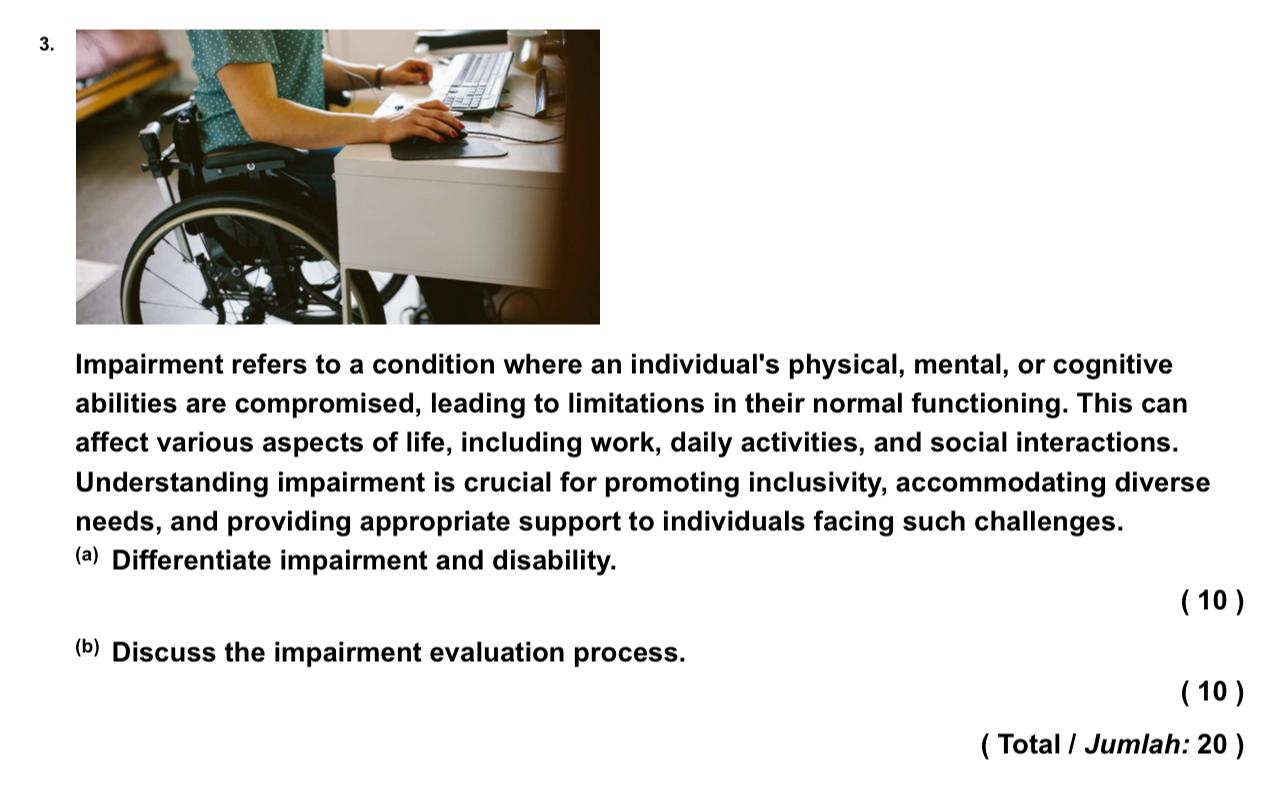 Solved Impairment refers to a condition where an | Chegg.com