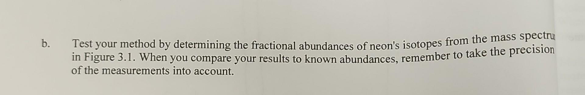 Solved FIGURE 3.1 The mass spectrum of neon. Test your | Chegg.com