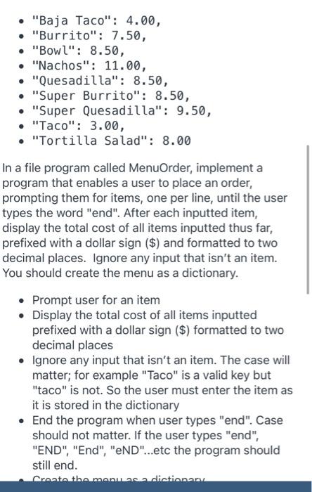 Solved Description: Create a program that prompts the user | Chegg.com
