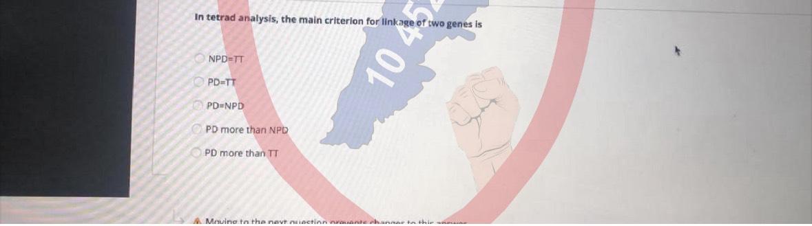 Solved In tetrad analysis, the main criterion for linkage of | Chegg.com