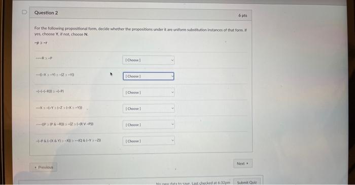 For the following propositional form decide whether | Chegg.com