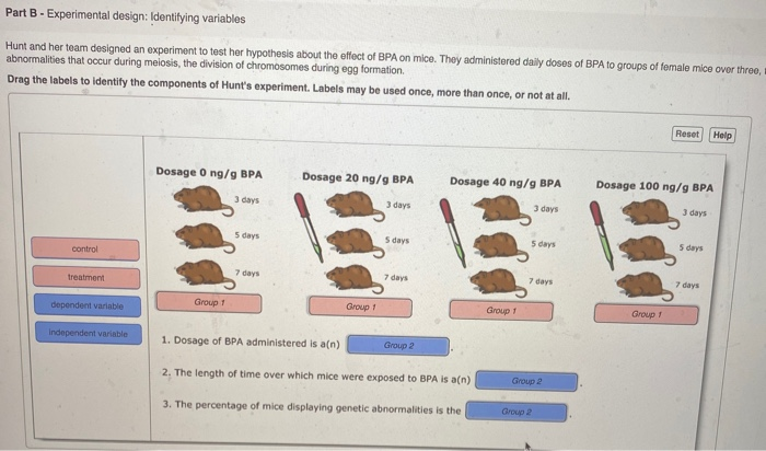 Solved Part B - Experimental design: Identifying variables | Chegg.com