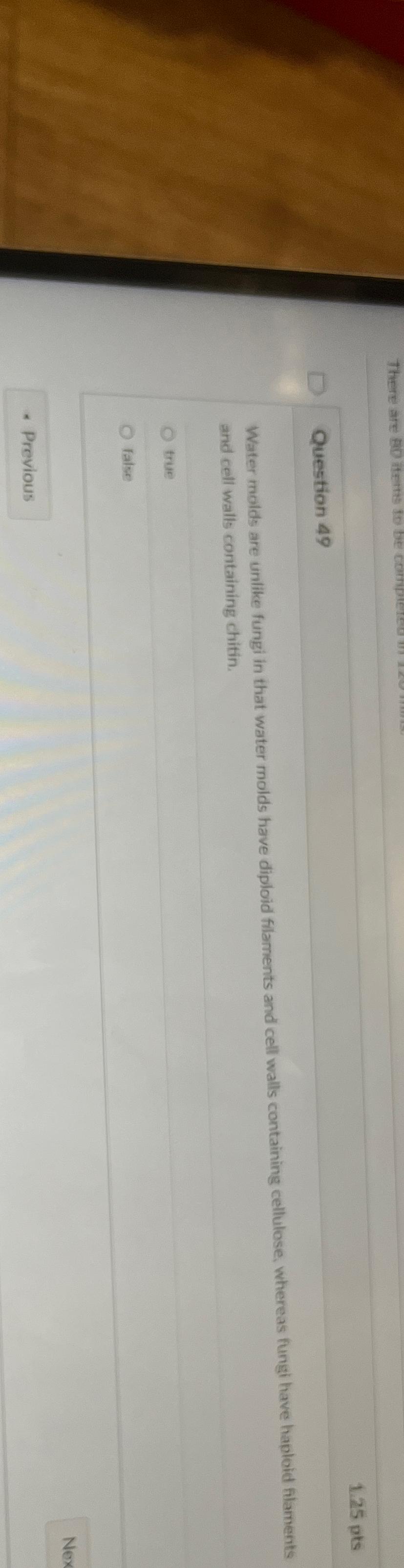 Solved Question 49Water molds are unlike fungi in that water | Chegg.com