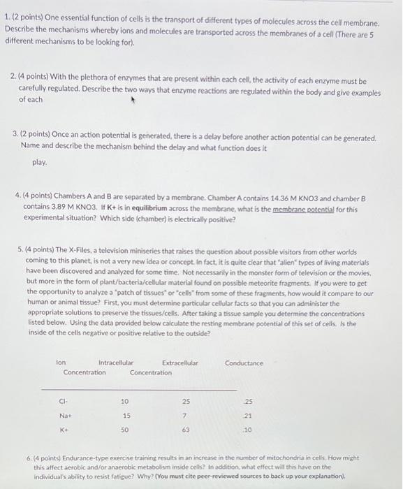 Solved 4. (4 points) Chambers A and B are separated by a | Chegg.com