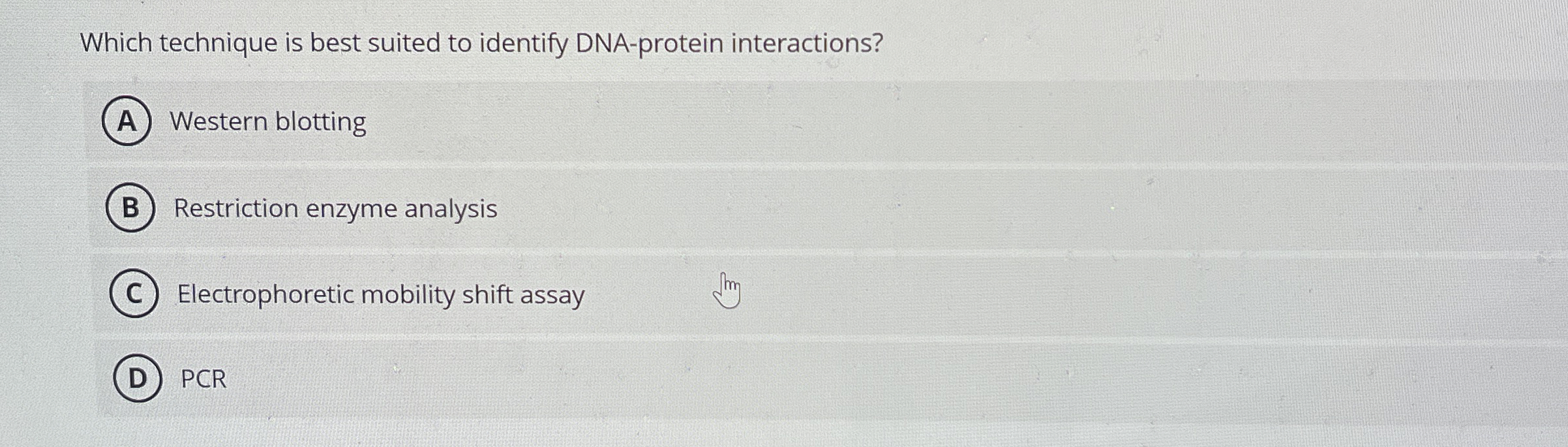 Solved Which technique is best suited to identify | Chegg.com