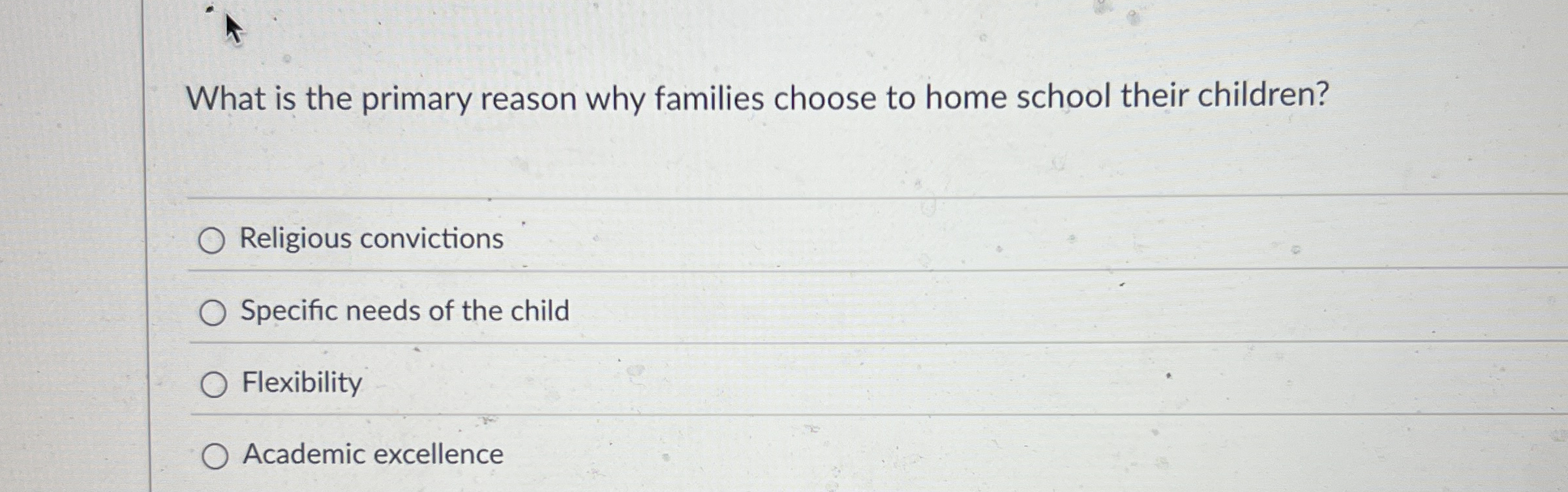 Solved What is the primary reason why families choose to | Chegg.com