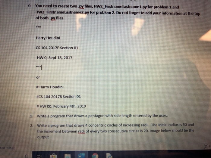 Solved 10. You need to create two-py files, HW2 | Chegg.com