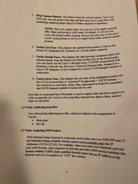 Wireshark Assignment 1. Overview Wireshark is an open | Chegg.com