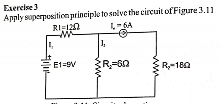 Solved Exercise 3Apply superposition principle to solve the | Chegg.com