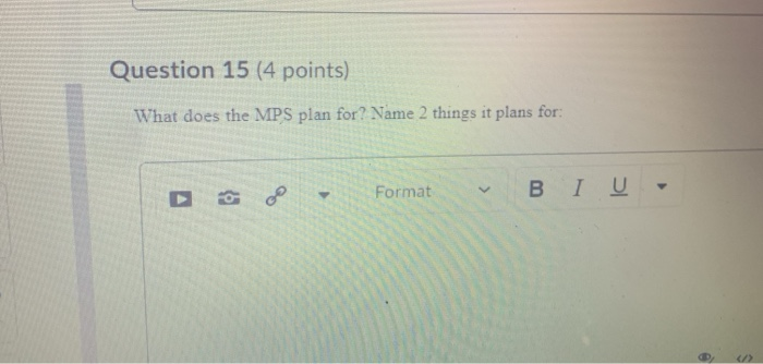 Solved Question 15 (4 points) What does the MPS plan for? | Chegg.com