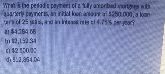 Solved What is the periodic payment of a fully amortized | Chegg.com