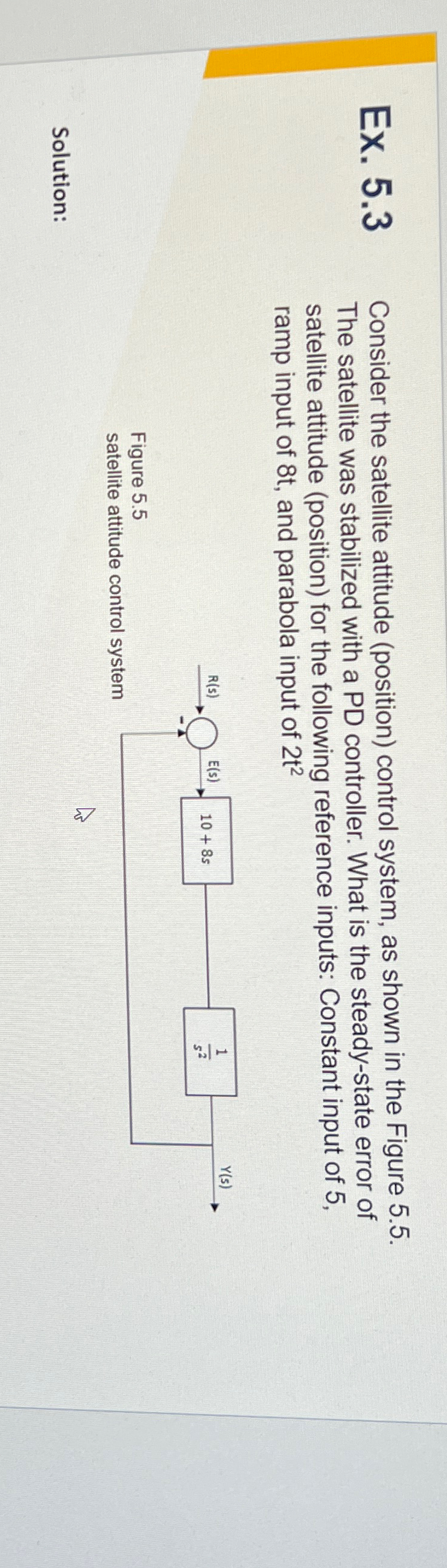 Solved EX. 5.3 Consider the satellite attitude (position) | Chegg.com Solved EX. 5.3 Consider the satellite attitude (position) | Chegg.com