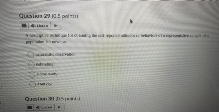 Solved A descriptive technique for obtaining the | Chegg.com