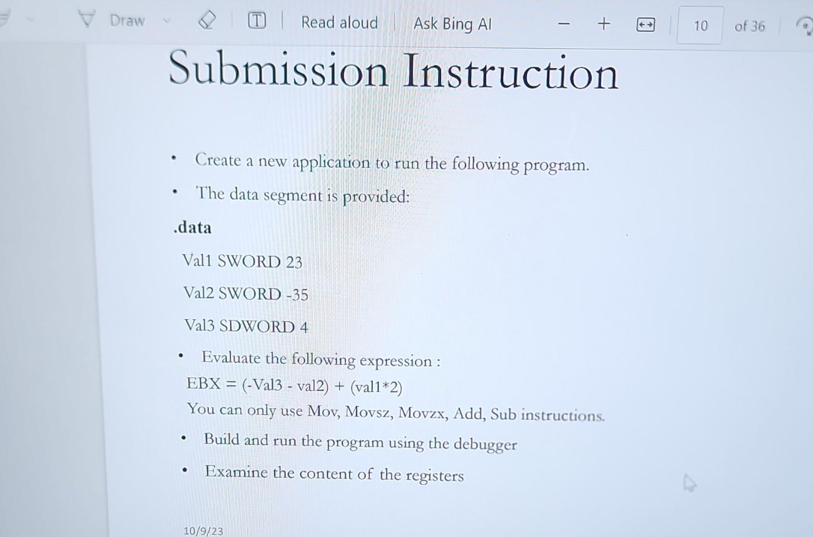 Solved remember, you can only use add, sub, mov, movsx and | Chegg.com