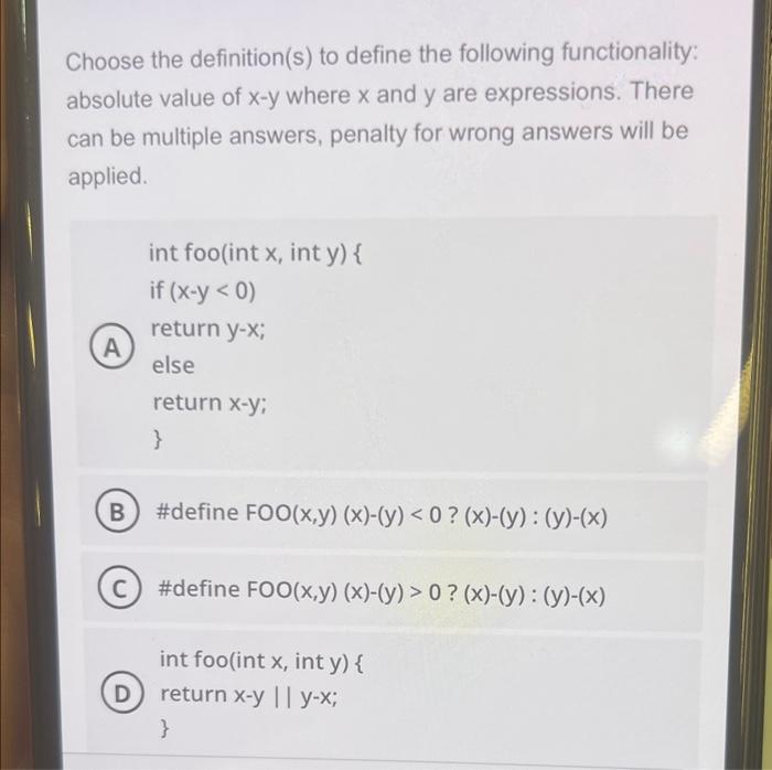 Solved Choose the definition(s) to define the following | Chegg.com