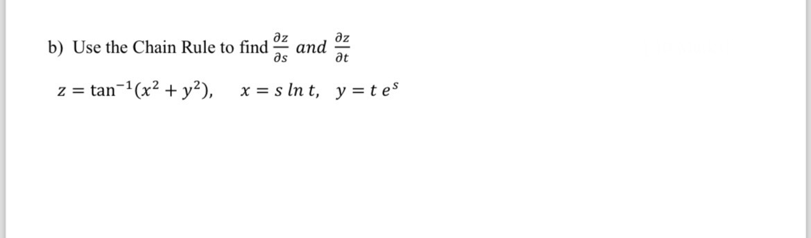 Solved b) ﻿Use the Chain Rule to find delzdels ﻿and | Chegg.com