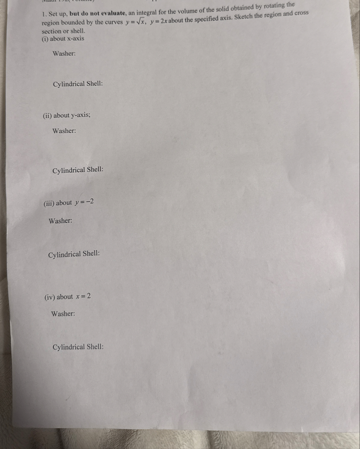 Solved Set up, ﻿but do not evaluate, an integral for the | Chegg.com