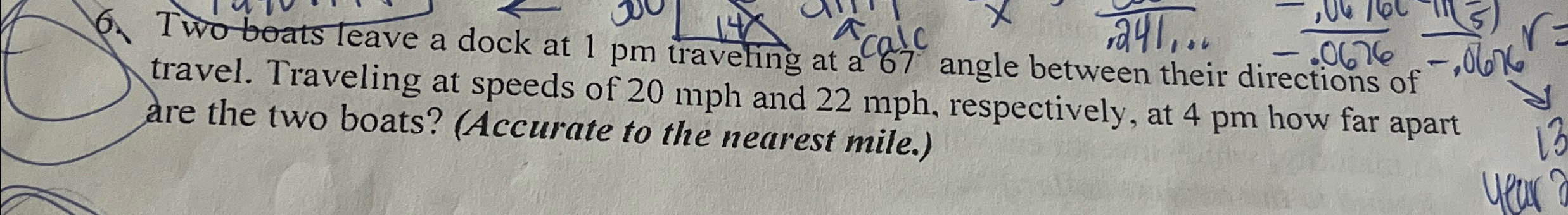 Solved traveting at a 67 ﻿angle between their directions of | Chegg.com