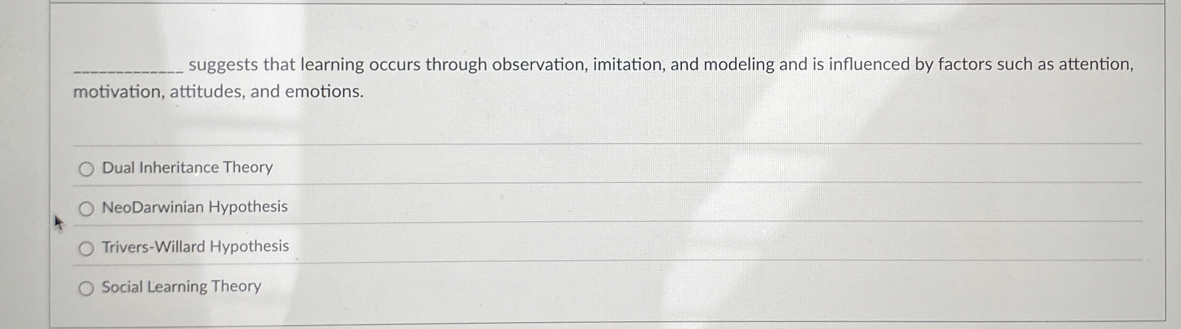 Solved q, ﻿suggests that learning occurs through | Chegg.com