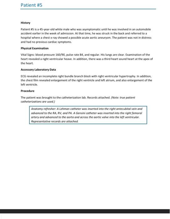 Based on examination of the catheterization records, | Chegg.com