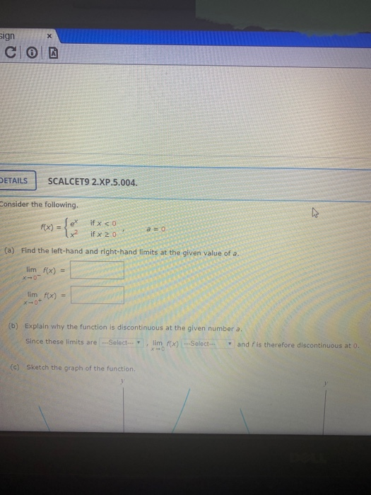 Solved sign X DETAILS SCALCET9 2.XP.5.004. Consider the | Chegg.com
